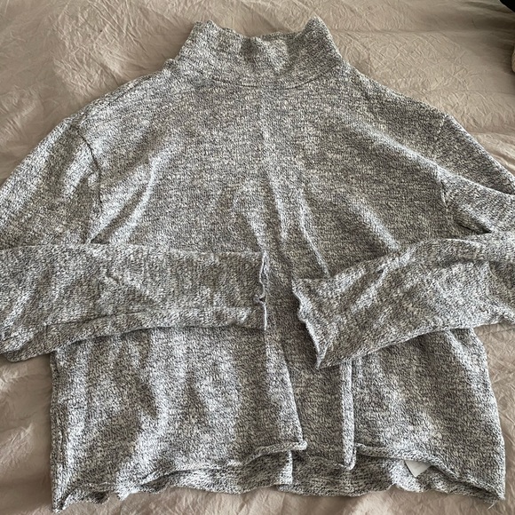 Abercrombie & Fitch | Tops | Af High Neck Grey Crop Top | Poshmark